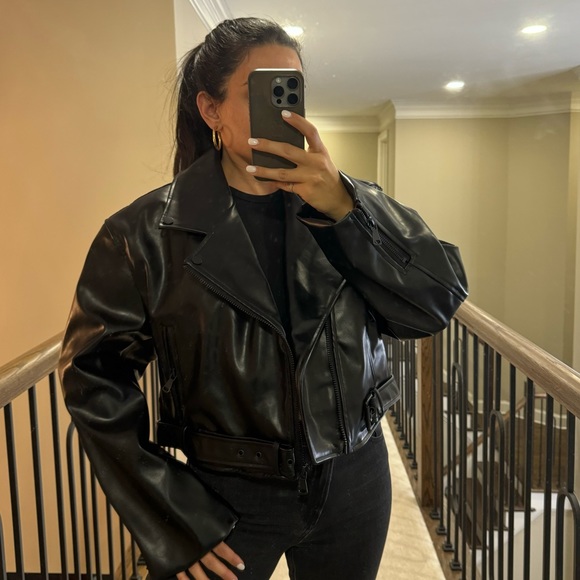 Lioness | Jackets & Coats | Lioness Black Leather Jacket | Poshmark